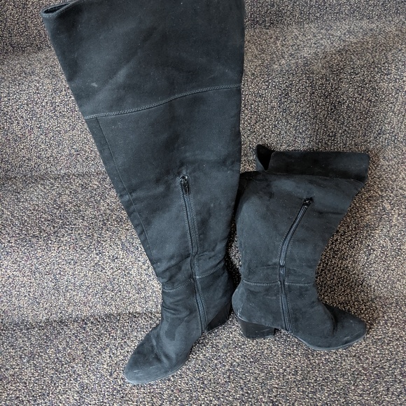 Express | Shoes | Express Suede Over The Knee Boot | Poshmark